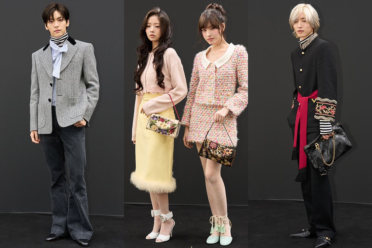 【道枝駿佑、TXTスビン、IVE レイ&リズが駆けつけた！】ヴァレンティノの2026年春夏ショー。 | TRILL【トリル】