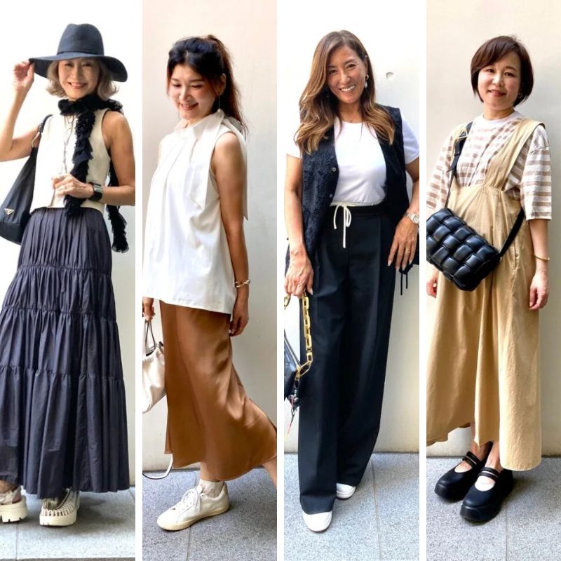 【50代、60代スナップ 】ZARAのスカートやパンツetc.を上手に取り入れた「おしゃれマダム」の着こなし4選 | TRILL【トリル】