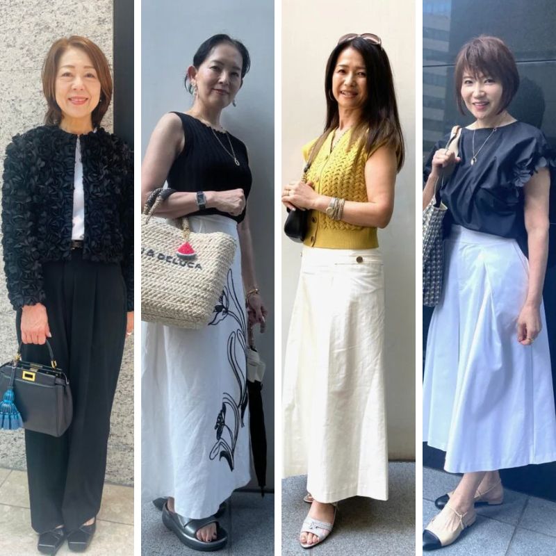 【60代スナップ 】秋のお出かけのお手本にしたい！ホワイトを効かせた爽やかきれいめコーデ4選 | TRILL【トリル】