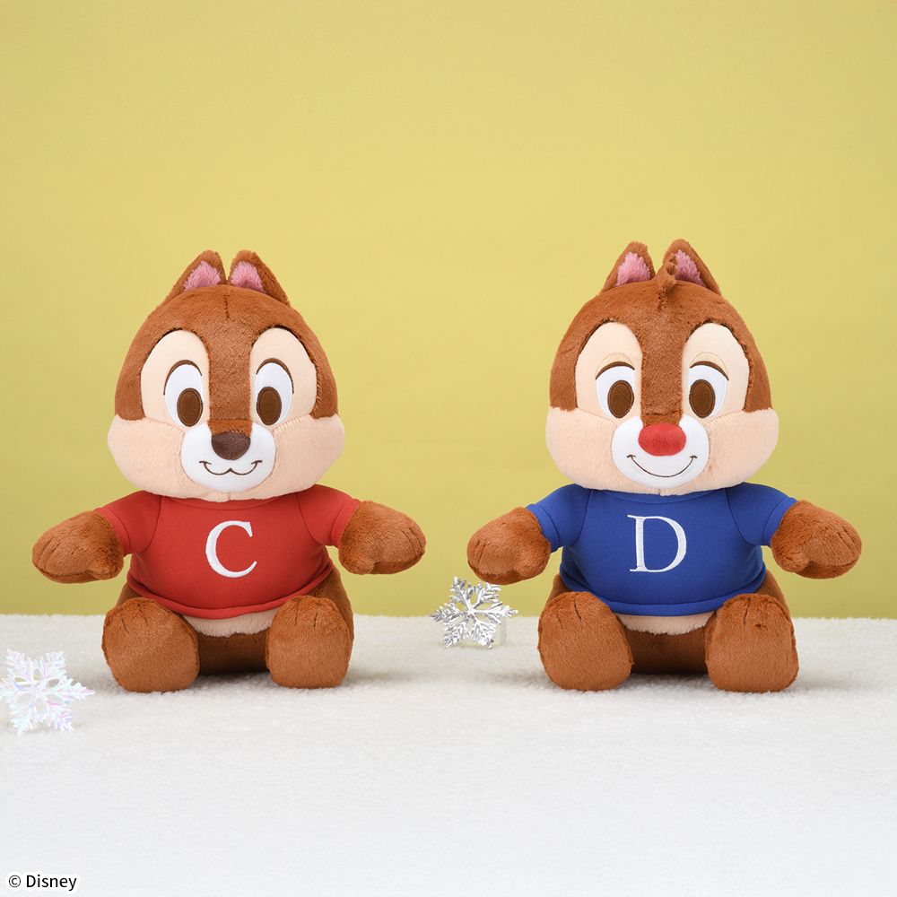 イニシャルが入ったお揃いのお洋服！セガプライズ ディズニー「チップ&デール」 Lぬいぐるみ ～Fluffy Cuties～ | TRILL【トリル】